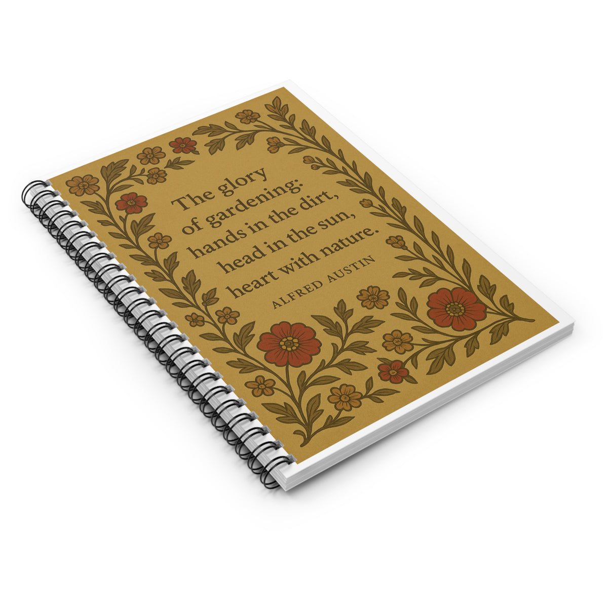 The Glory of Gardening Journal – Cottagecore Floral Spiral Notebook wi