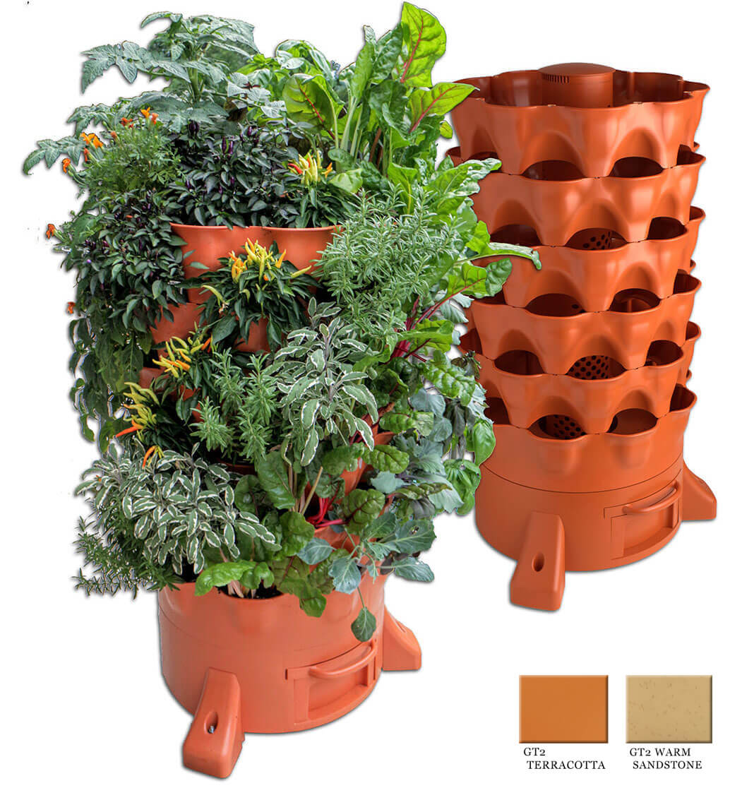 Garden Tower 2™, 50-Plant Composting Vertical Garden Planter (Dropship